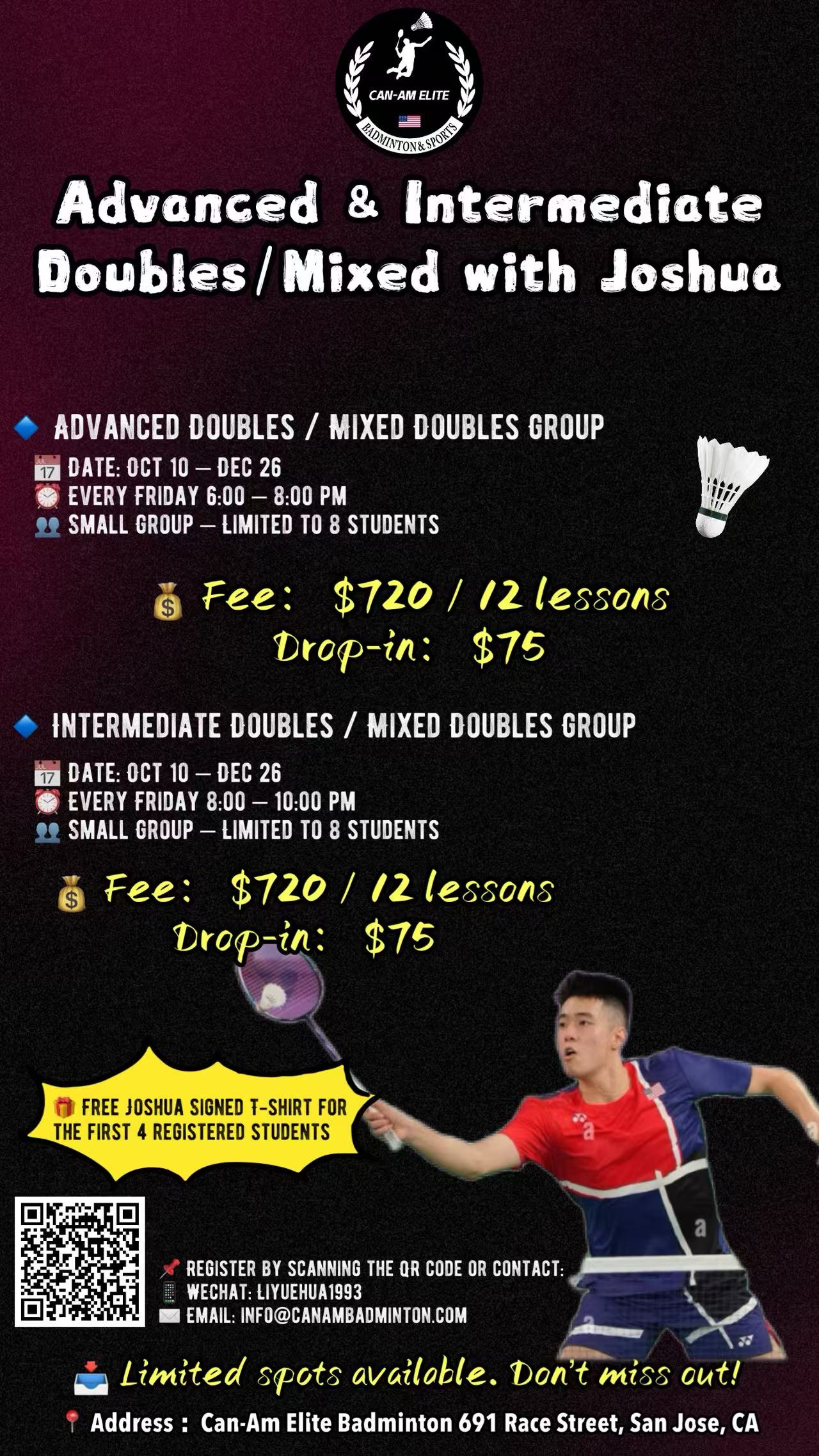 Group Lesson Registration – CAN-AM ELITE BADMINTON
